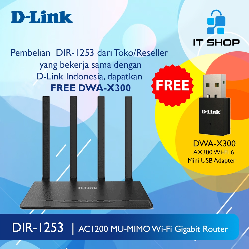 Jual D-Link Mesh DIR-1253 AC1200 MU-MIMO wi-fi gigabit router | Shopee Indonesia