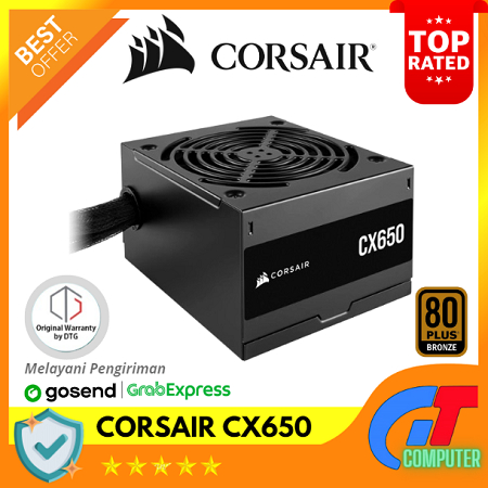 Jual CORSAIR CX Series CX650 – 650 Watt 80 PLUS Bronze ATX Power Supply | Shopee Indonesia
