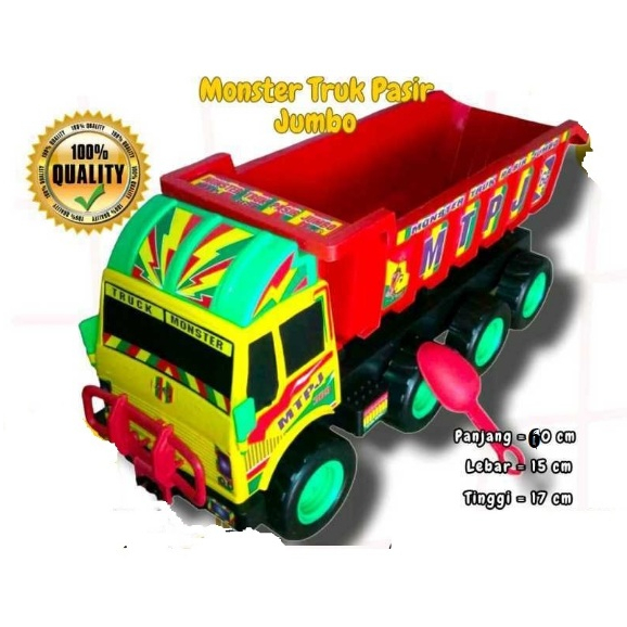 Jual Mainan Mobil Truk Bak Ukuran Besar MTPJ 60 Cm dan Serokan | Shopee ...