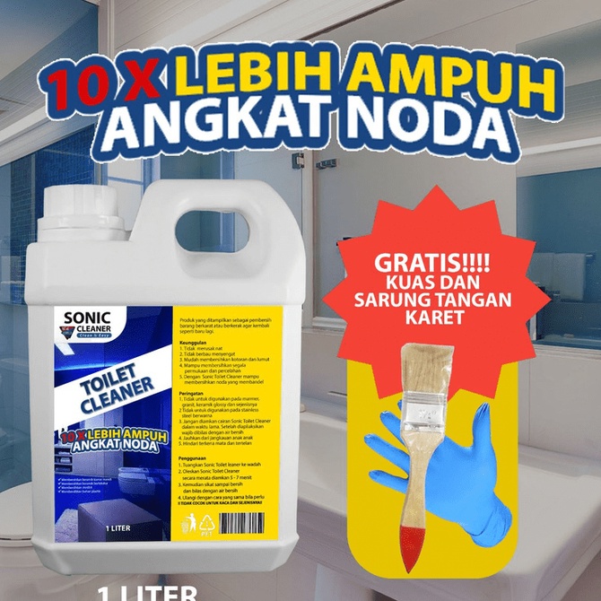 Jual Ekstra benefit Premium Promo 1 liter SONIC Toilet Cleaner ...