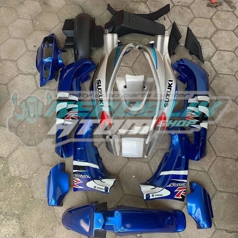 Jual cover body satria lumba biru silver full set halus suzuki satria ...