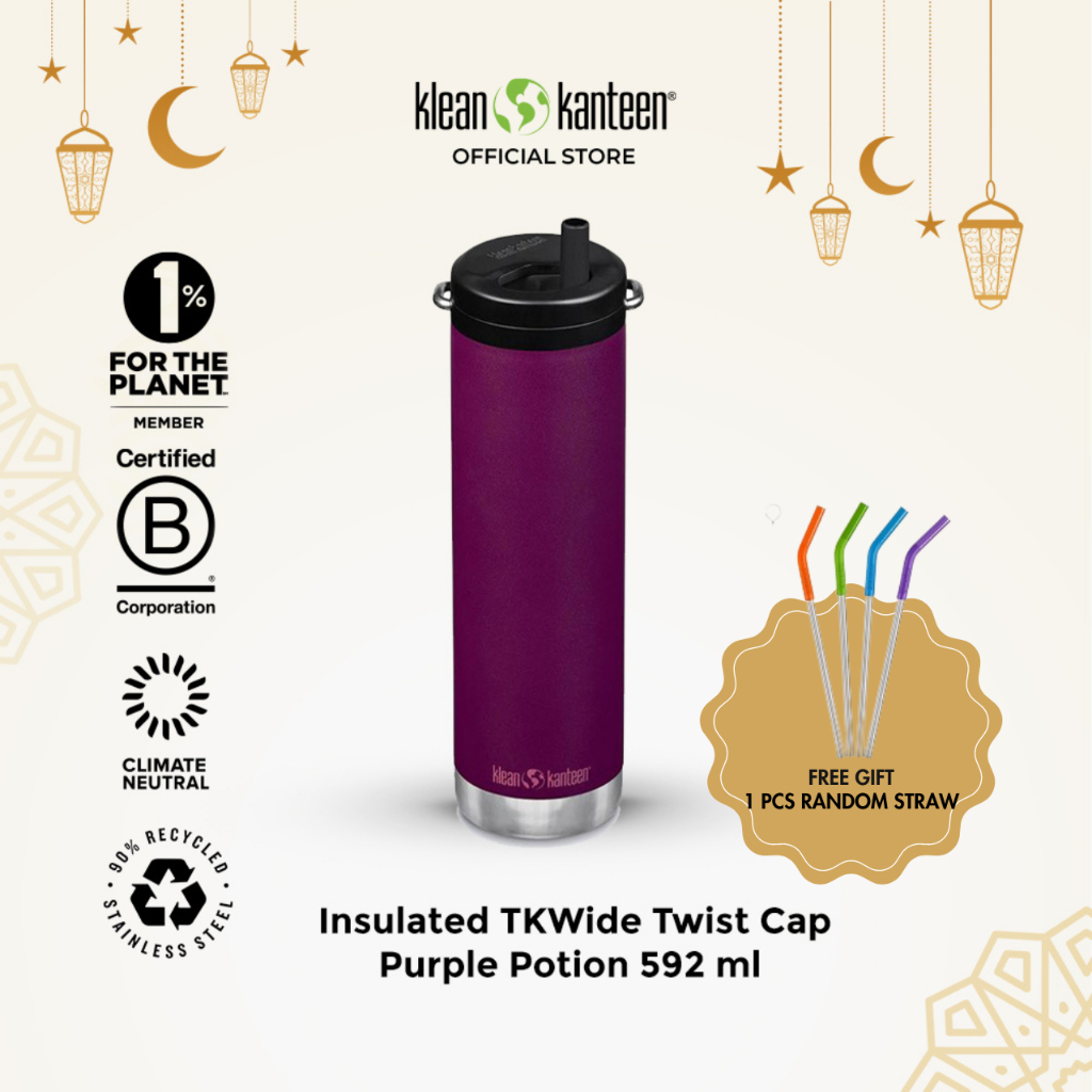 Jual Klean Kanteen TK Wide w/ Twist Cap Purple Potion 592 ml, Tumbler ...