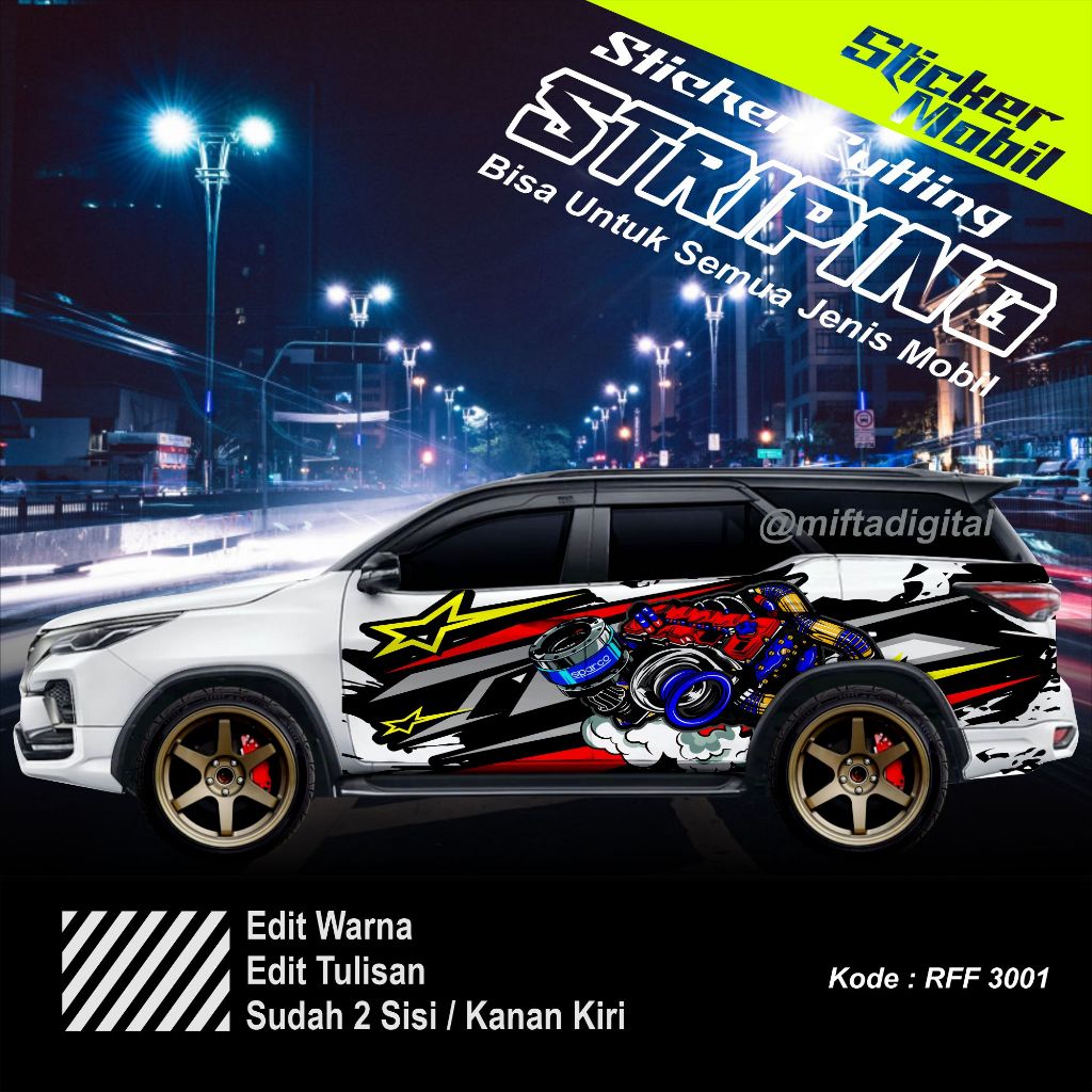 Jual Stiker Diesel KerenPajero, Fortuner, Kijang, Innova Striping ...