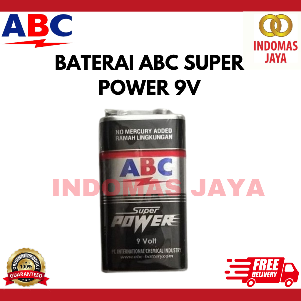 Jual Baterai/Battery/Batere ABC Super Power 9V Batre 9V ABC Super Power ...
