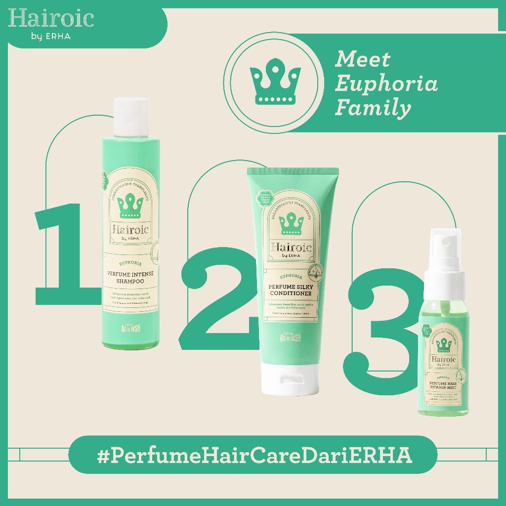 Jual HAIROIC Euphoria Series | Euphoria Hair Perfume Hair Vitamin Mist ...