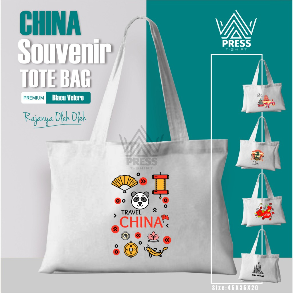 Jual Souvenir Tas Totebag oleh oleh khas China Cina Tiongkok rrc ...