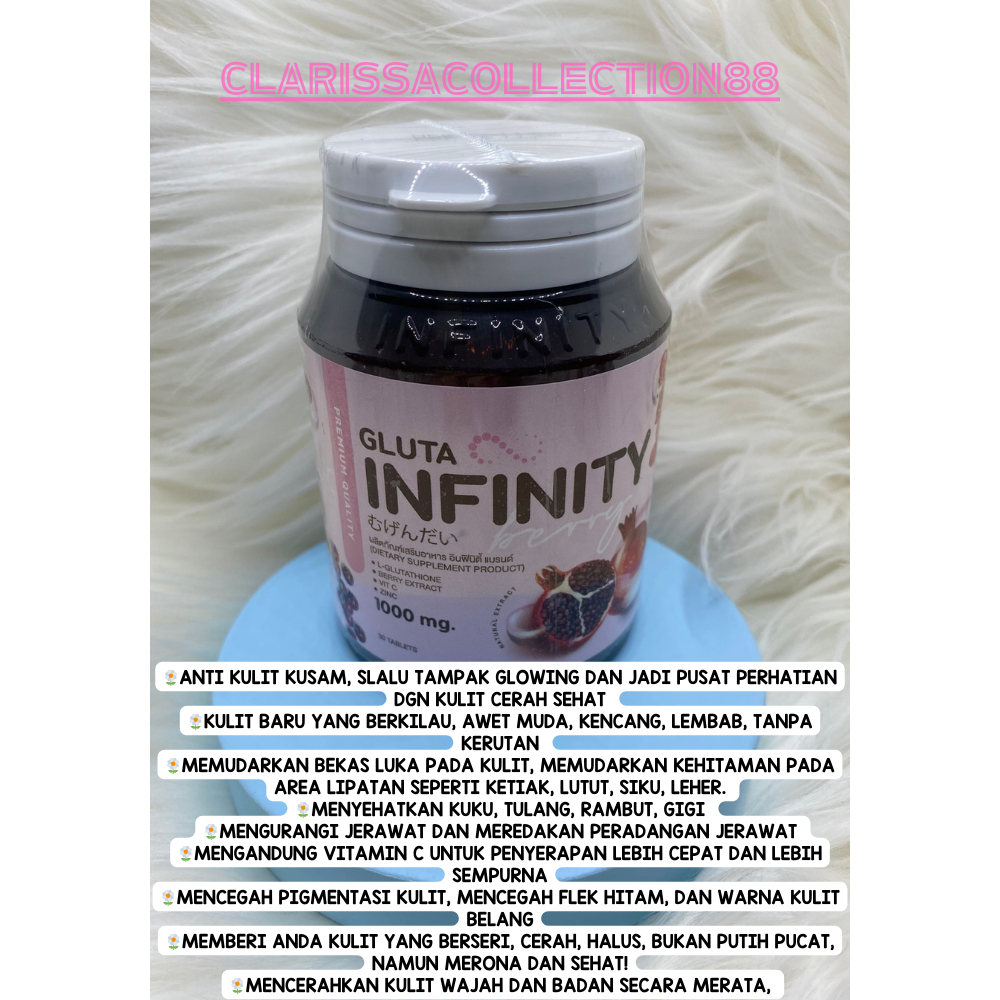 Jual GLUTA INFINITY BERRY 1000MG ORIGINAL THAILAND | Shopee Indonesia