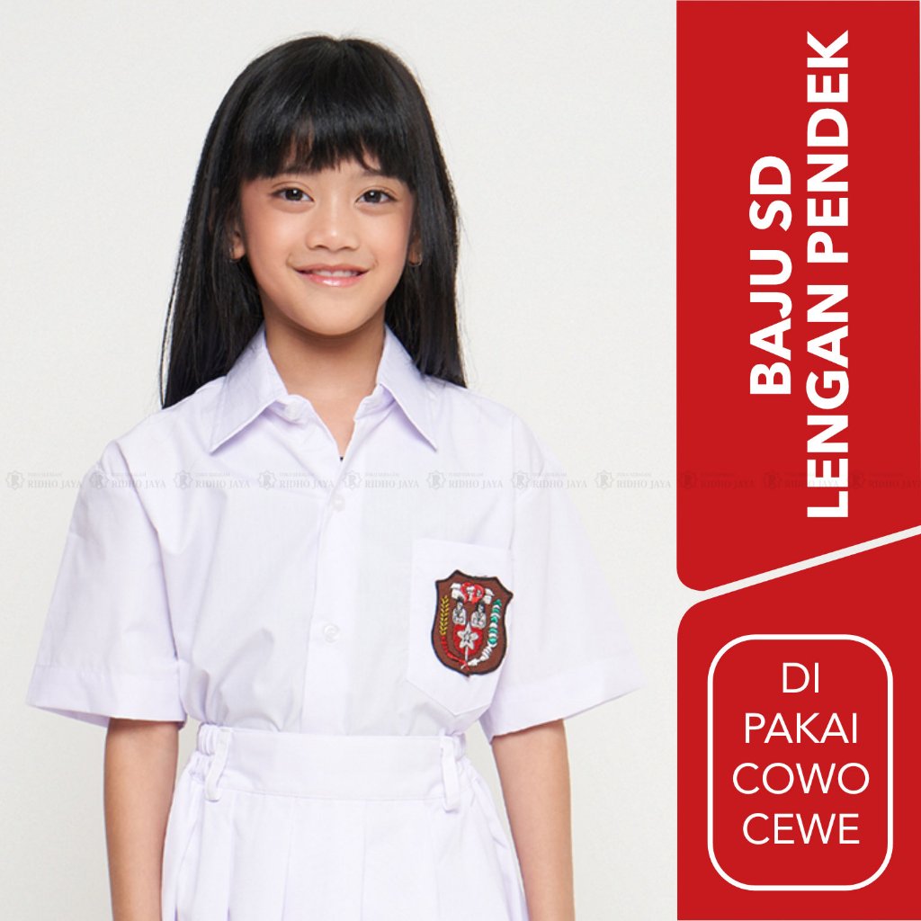 Jual RIDHO JAYA Baju SD Pendek Seragam Sekolah Baju Putih SD Sablon ...