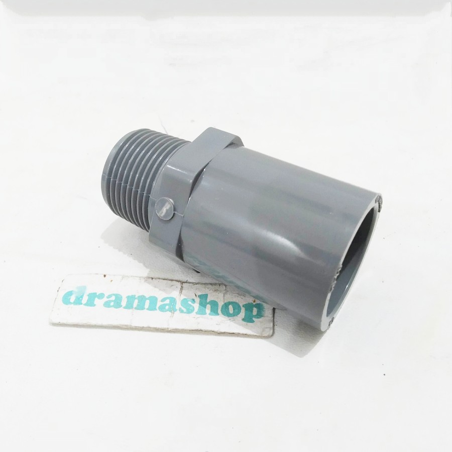 Jual pipa Sok sock lurus ulir Drat Luar SDL air pvc 3/4 " in 3/4 ...