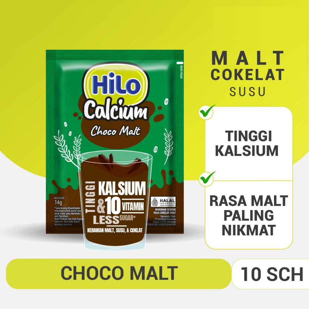 Jual HiLo Calcium Sachet Renceng 10 x 14g – Cokelat Susu Berenergi ...