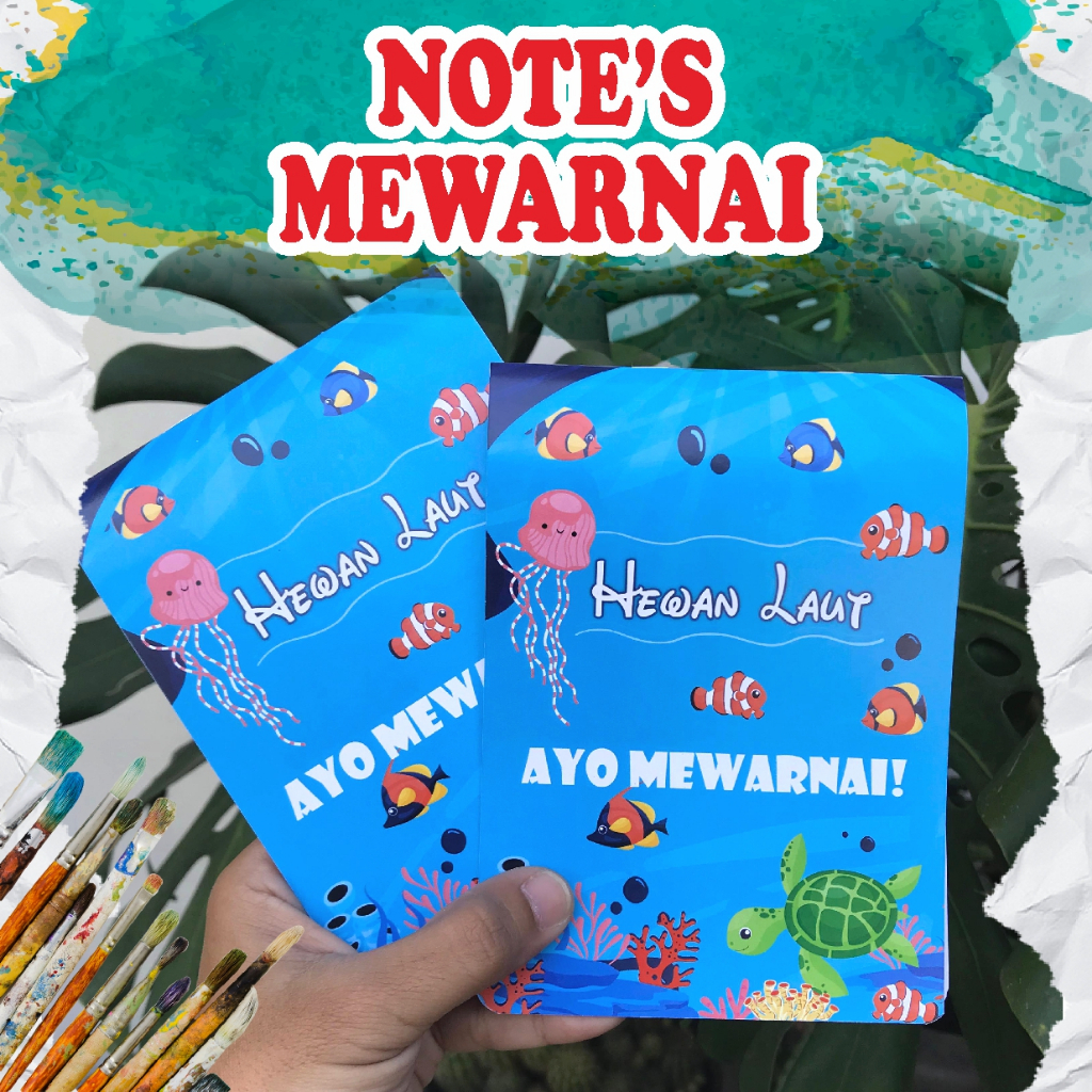 Jual Buku Mewarnai - Note Mewarnai Hewan Laut | Shopee Indonesia