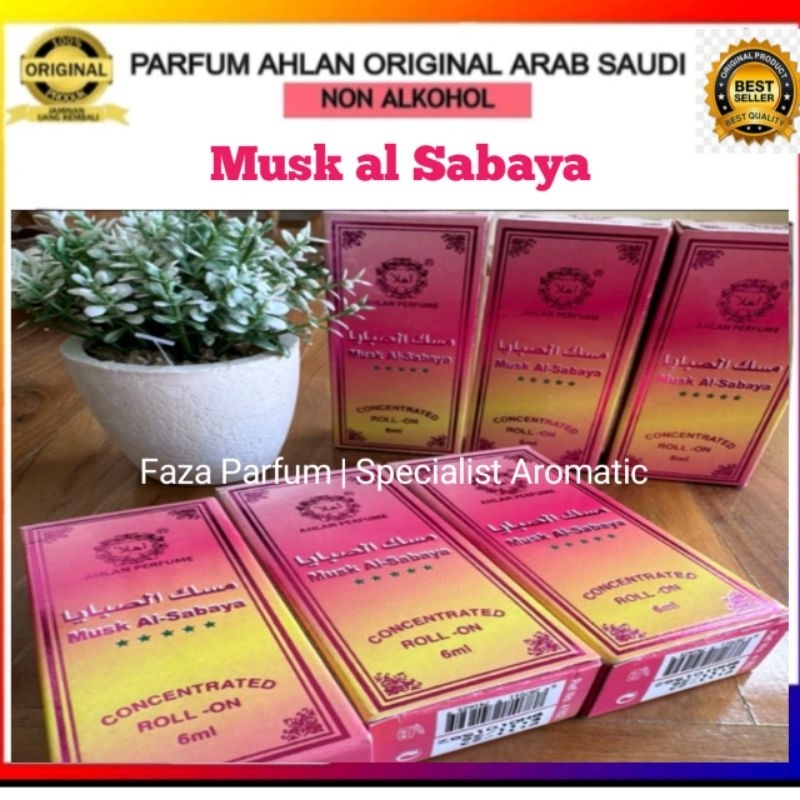 Jual ( Exp 2027 ) AHLAN PARFUM MUSK AL SABAYA ORIGINAL SAUDI 6 ML | Shopee Indonesia