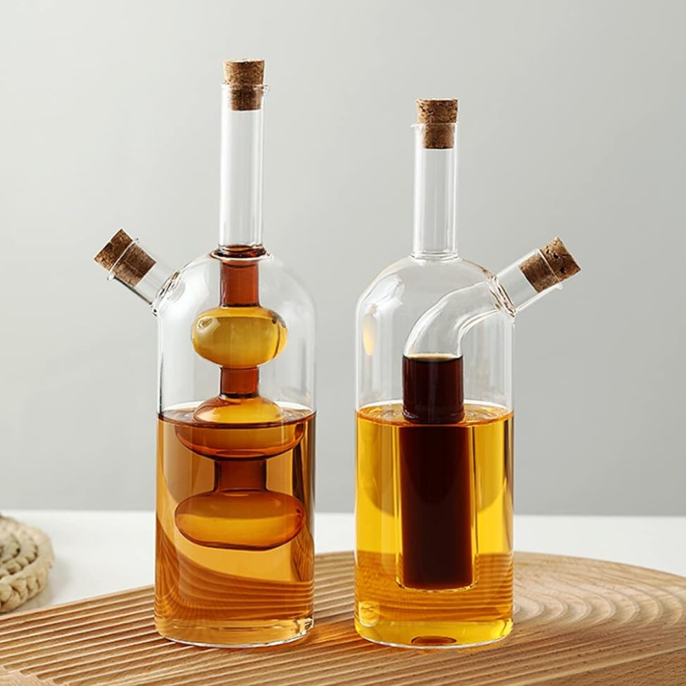 Jual LISM Botol Minyak Ganda 2in1 Double Layer Bottle Cylinder 350ml - LI134 - Transparent ...