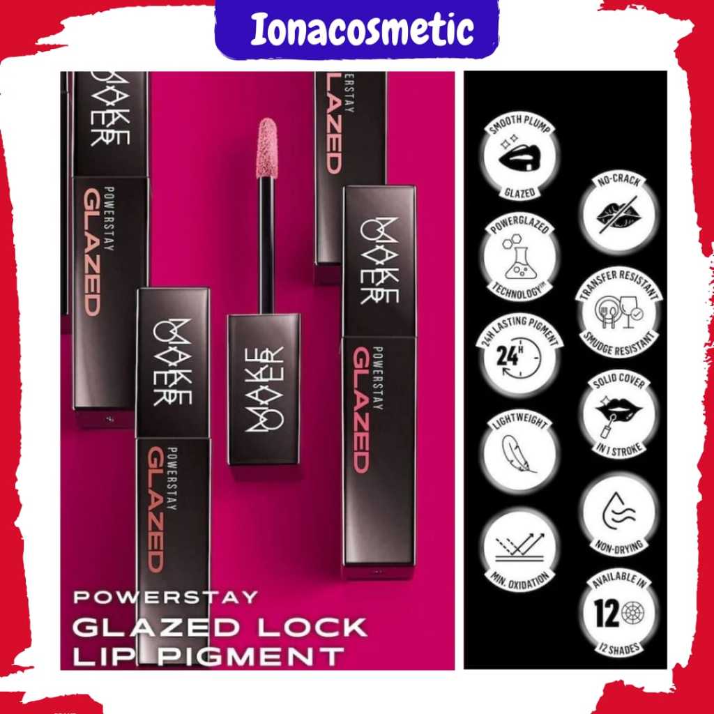 Jual Make Over Powerstay Glazed Lock Lip Pigment | Shopee Indonesia