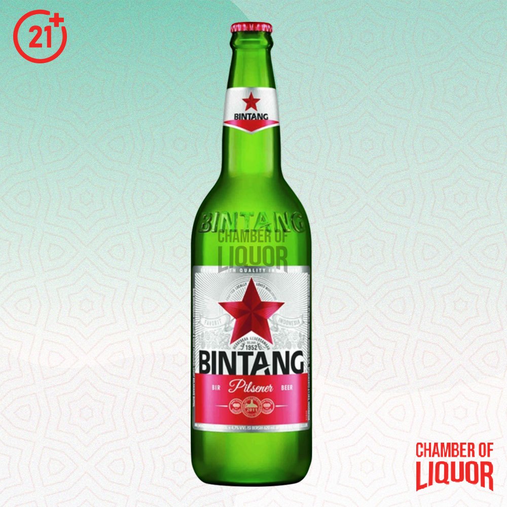 Jual BINTANG Pilsener Beer Bremer Bir Botol Besar 620ml | Shopee Indonesia