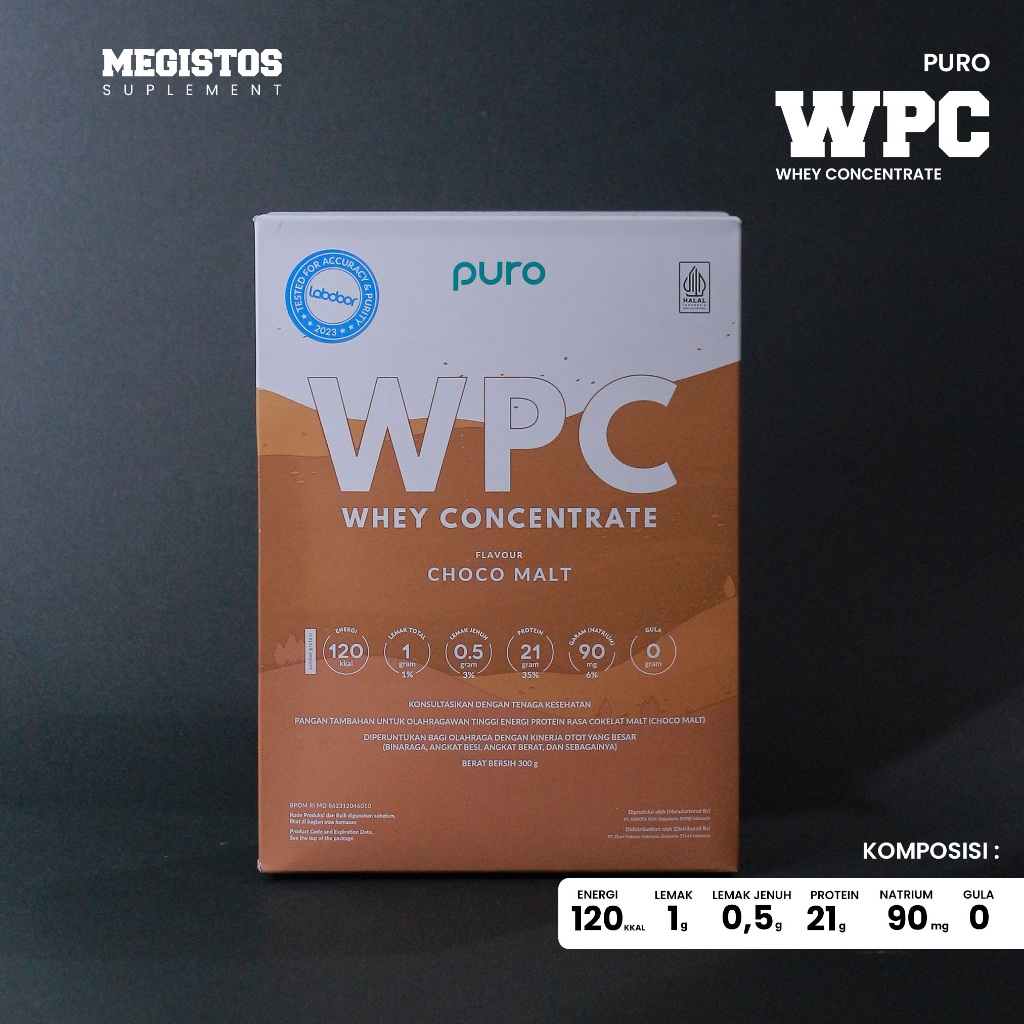 Jual PURO WPRO WPC Whey Protein Concentrate 300g | Shopee Indonesia