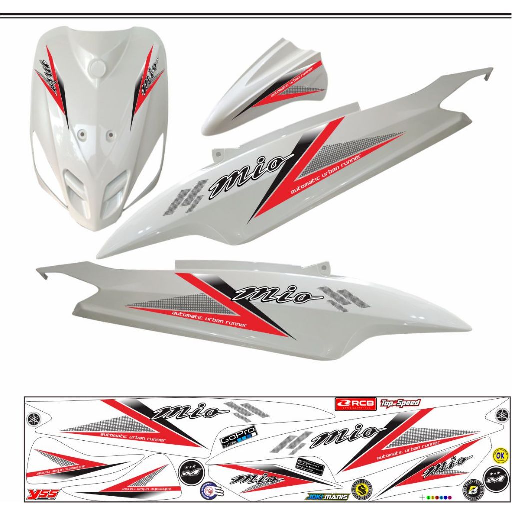 Jual STIKER STRIPING VARIASI BODY MOTOR YAMAHA MIO SMILE MOTIF VARIASI TERBARU TAHUN 2024 SIMPLE ...