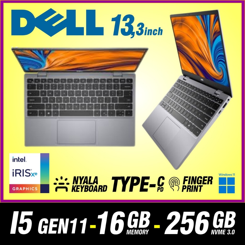 Jual DELL 3320 Lattitude 13 Core i5 1135G7 16GB 256GB nvme W11 Finger ...