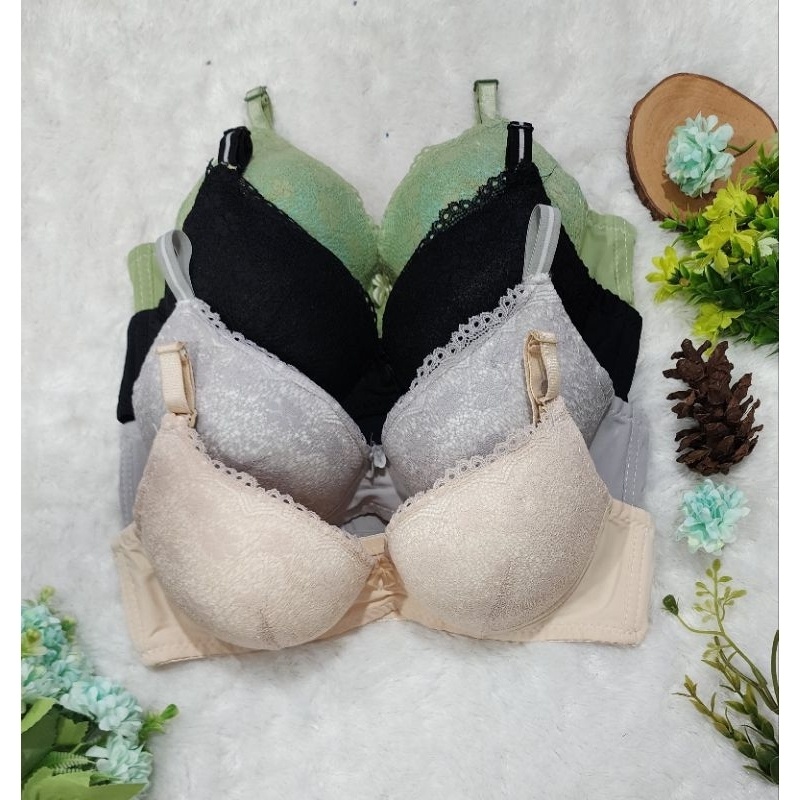 Jual Bra Wanita Kawat Burkat Busa Tebal Cup B Kait 2 899# | Shopee ...