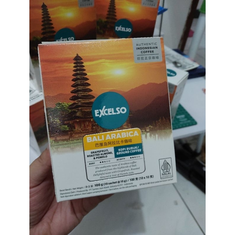 Jual Kopi Excelso Bali Arabica single serving 100gr [isi 10 sachet ...