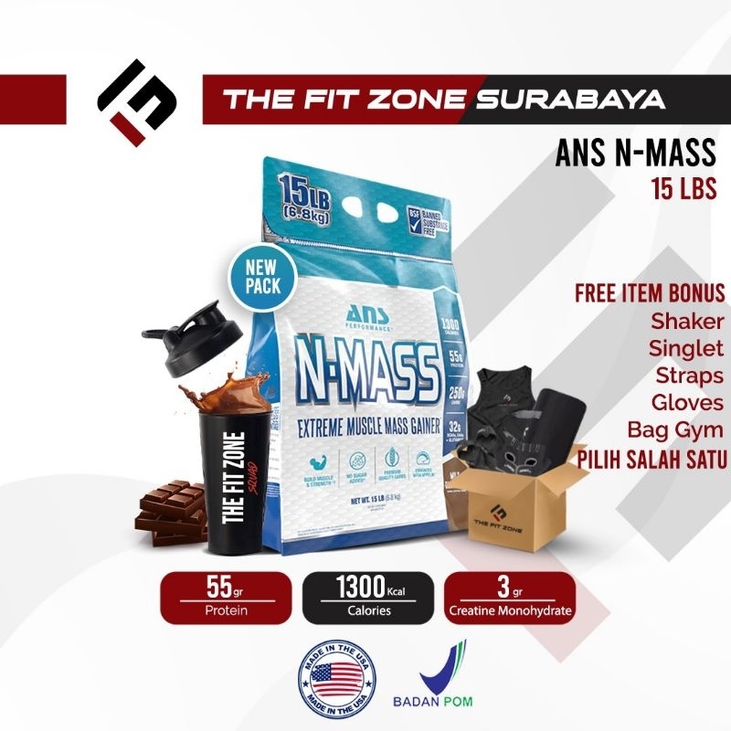 Jual ANS PERFORMANCE N Mass 15 Lbs Extreme Mass Gainer N-Mass | Shopee ...