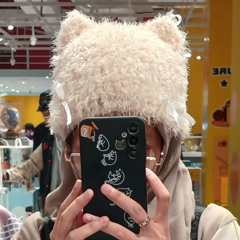 Jual cat ear beanie miyawaki sakura le sserafim - veyvante | Shopee ...