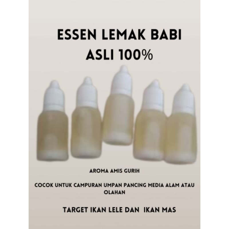 Jual essen lemak babi asli 100% buat umpan Pancing 10ml | Shopee Indonesia