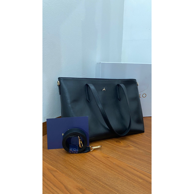 Jual Povilo Tote Bag Black (Preloved) | Shopee Indonesia