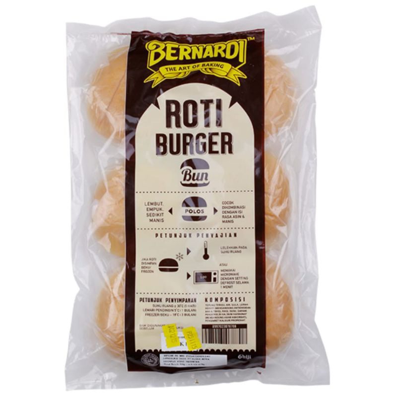 Jual Bernardi Roti Burger isi 6 wijen | Shopee Indonesia