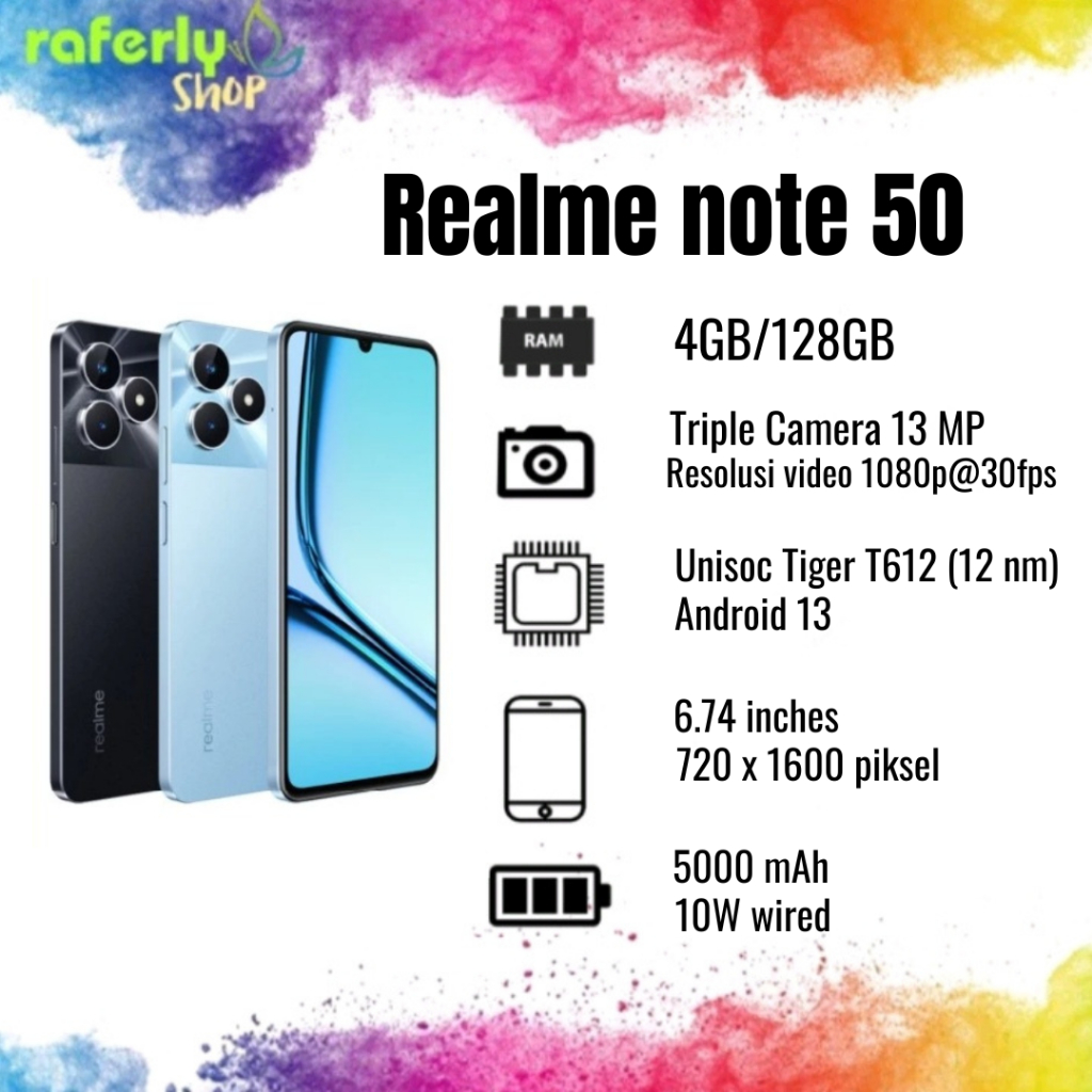 Jual realme Note 50 4GB+4GB*|128GB (90Hz Vivid Display | Mini Capsule ...