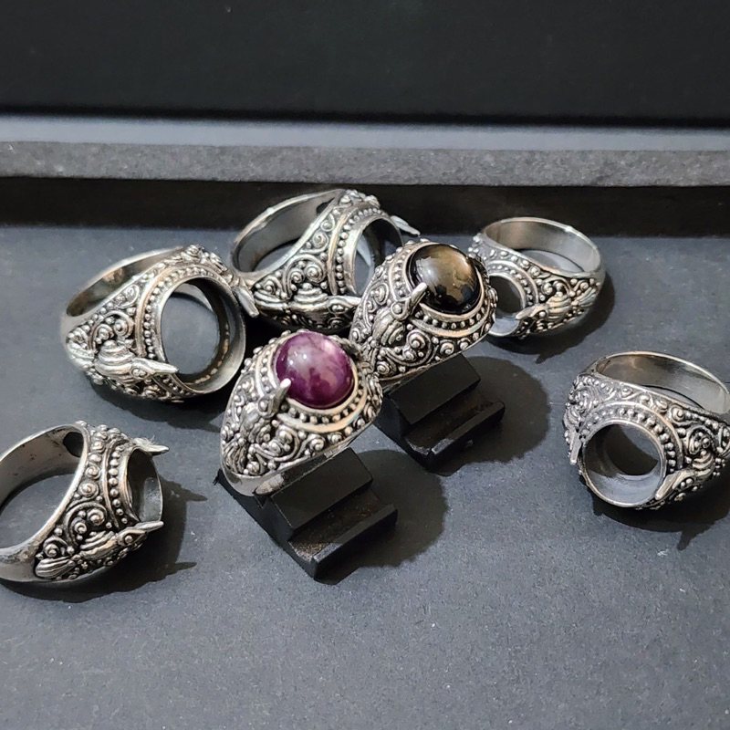 Jual Cincin Perak 92,5% Asli, Motif Ukiran Khas Bali (Cakrawaka ...