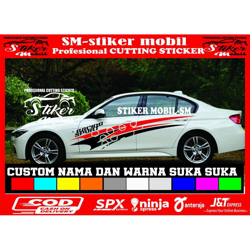 Jual stiker mobil sedan vios civic mercy corolla corona dll stiker ...