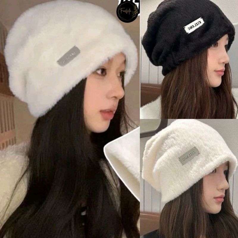 Jual Feelme KK-316 Fur korean hat spring holiday | topi Kupluk | topi ...