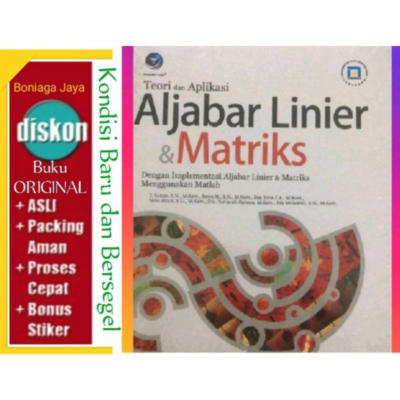 Jual Buku Aljabar Linear dan Matriks Dengan Implementasi Menggunakan ...