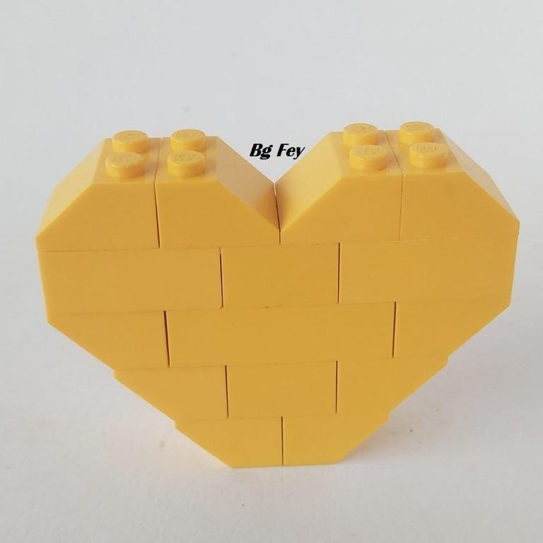 Jual Lego Original Brick Building Block - Pin Hati Warna Kuning ...