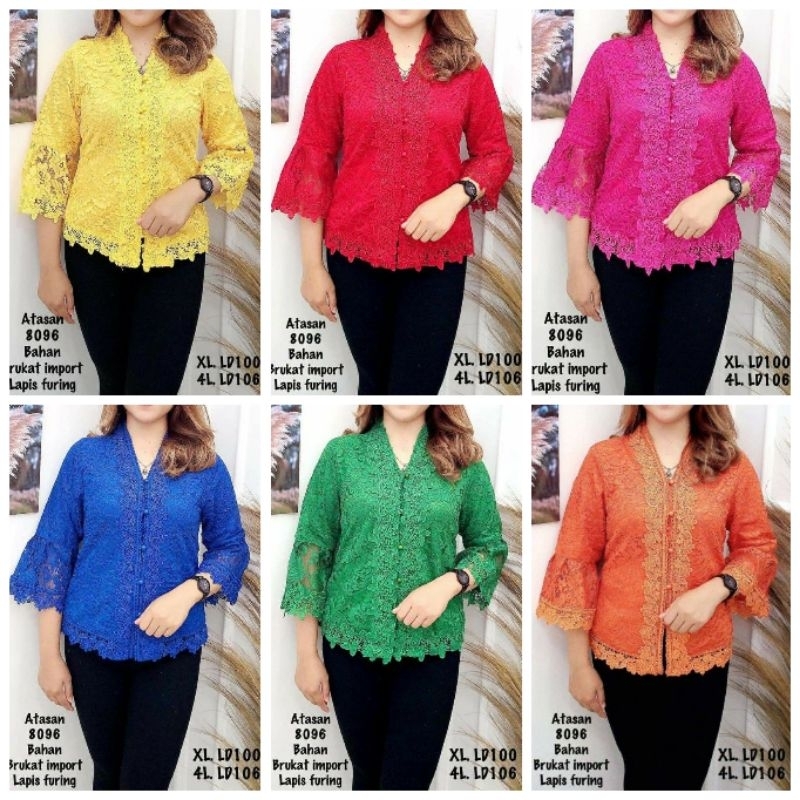 Jual LD 90- 130CM / L,XL,XXL,3L,4L,6L,8L,9L/KEBAYA BROKAT/ATASAN | Shopee Indonesia