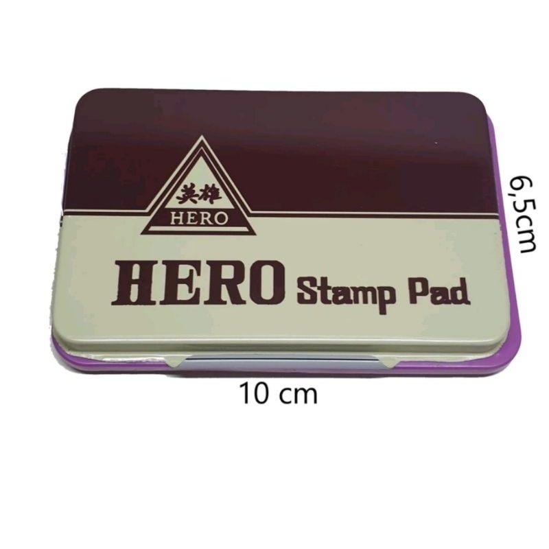 Jual [ATK] Papan Bantalan Stempel/ Stamp Pad HERO + Tinta Violet. 6 ...