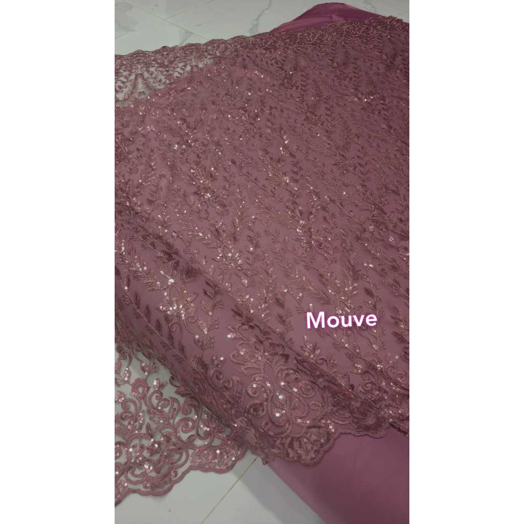 Jual Tile Payet Premium/Bahan Kain Tile Payet/Tulle Payet/Brokat Payet ...