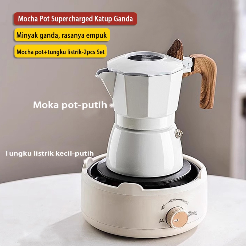 Jual Double Valve Mocha Pot Moca Pot Espresso Pot Mocha Supercharged ...
