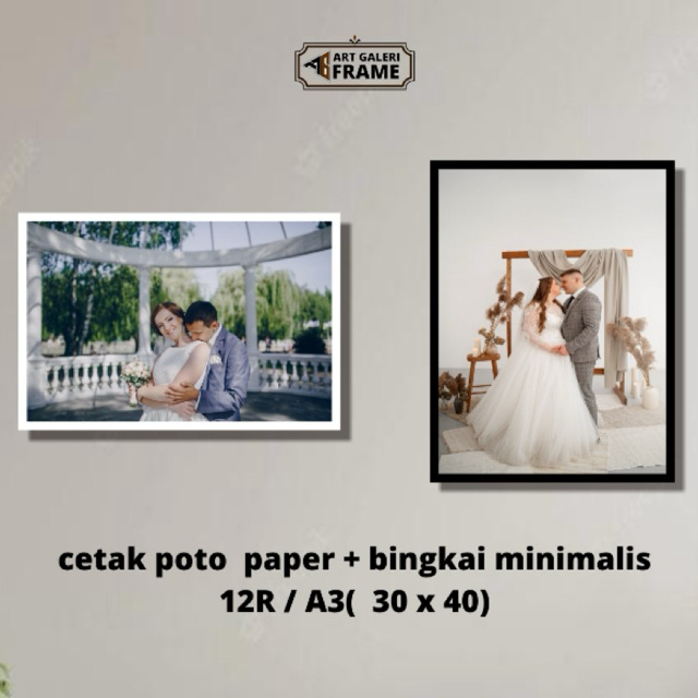 Jual Paket Cetak poto frame 12R ( 30 x 40 ) + bingkai minimalis ...