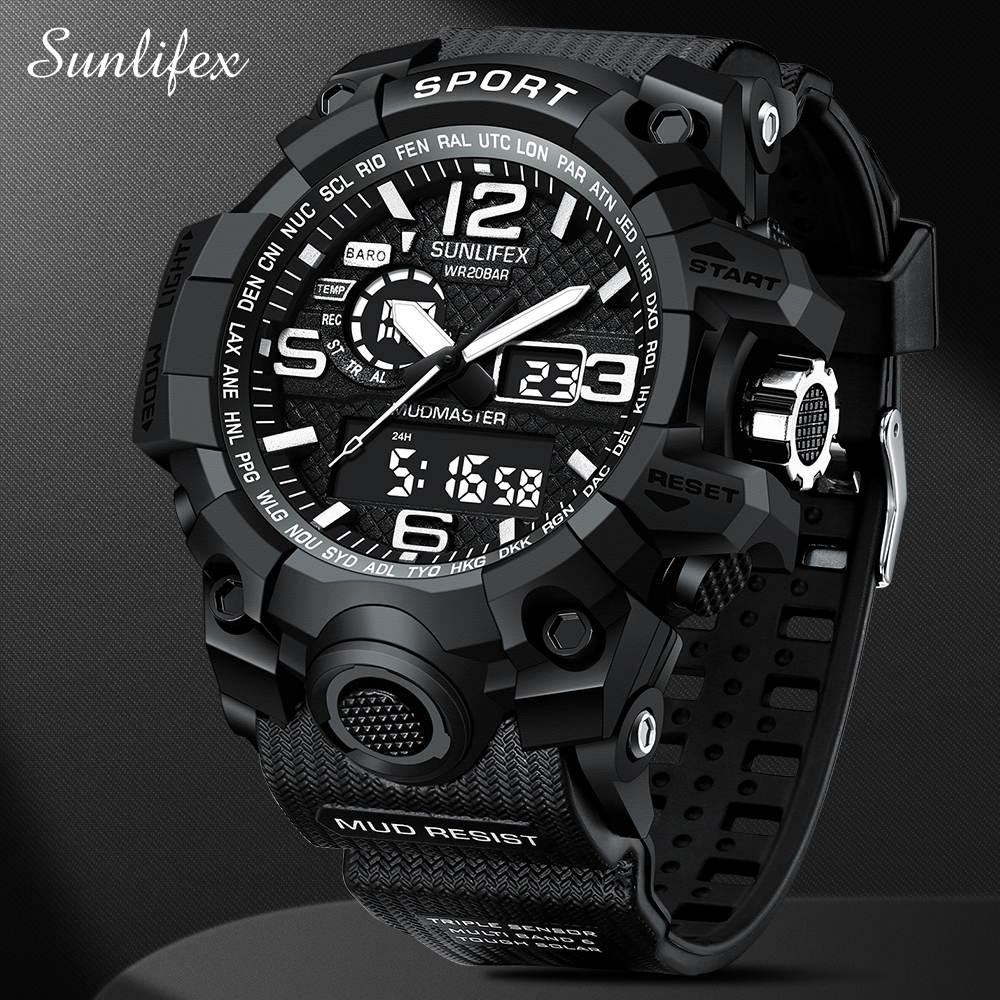 Jual Sunlifex Jam Tangan Pria Original D001 Jam Digital Olahraga Tali ...