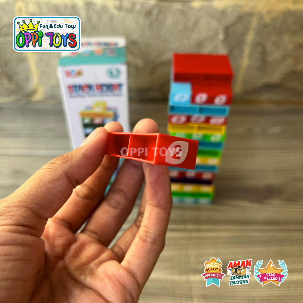 Jual Mainan Anak Tower Stacko Mini - Mainan Balok Susun Tower - Stack ...