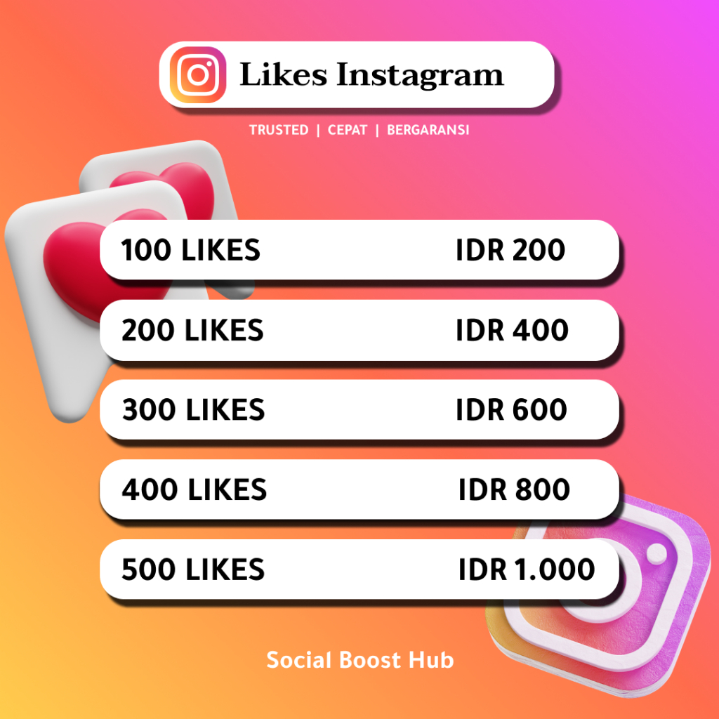 Jual LIKE IG PERMANEN FAST PREMIUM BERGARANSI VVIP QUALITY TAMBAH SUKA ...