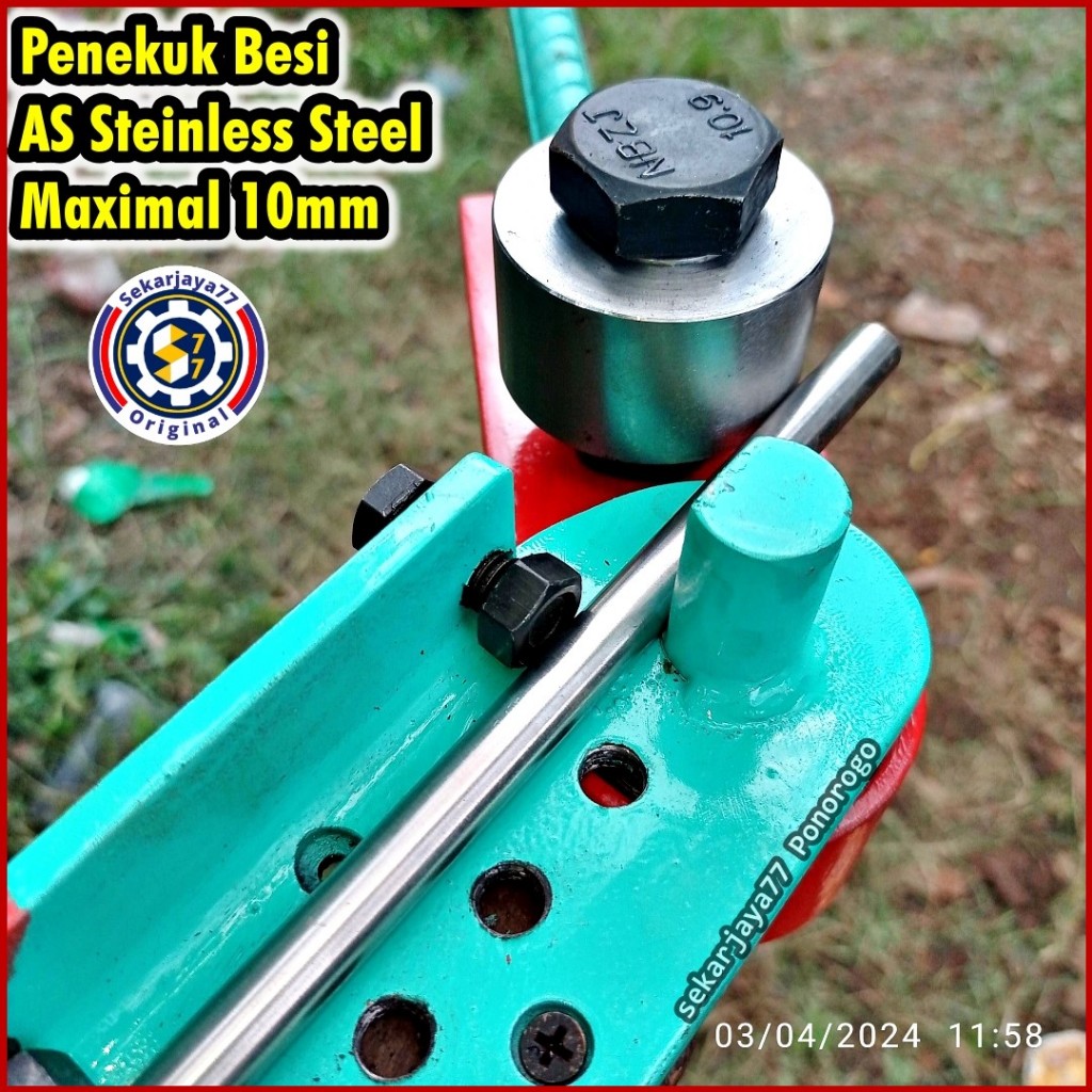 Jual Alat Tekuk Besi Pembengkok Besi AS Steinless Steel Maximal 10mm ...