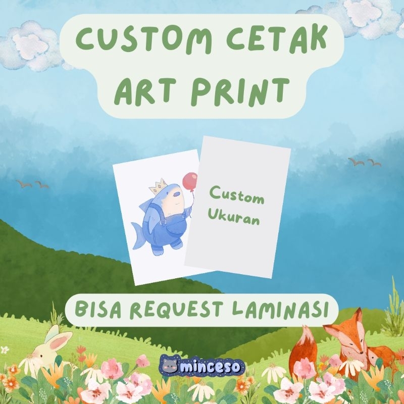 Jual [MIN ORDER 4PCS] CETAK ART PRINT CUSTOM A5 A6 LAMINASI HOLOGRAM ...