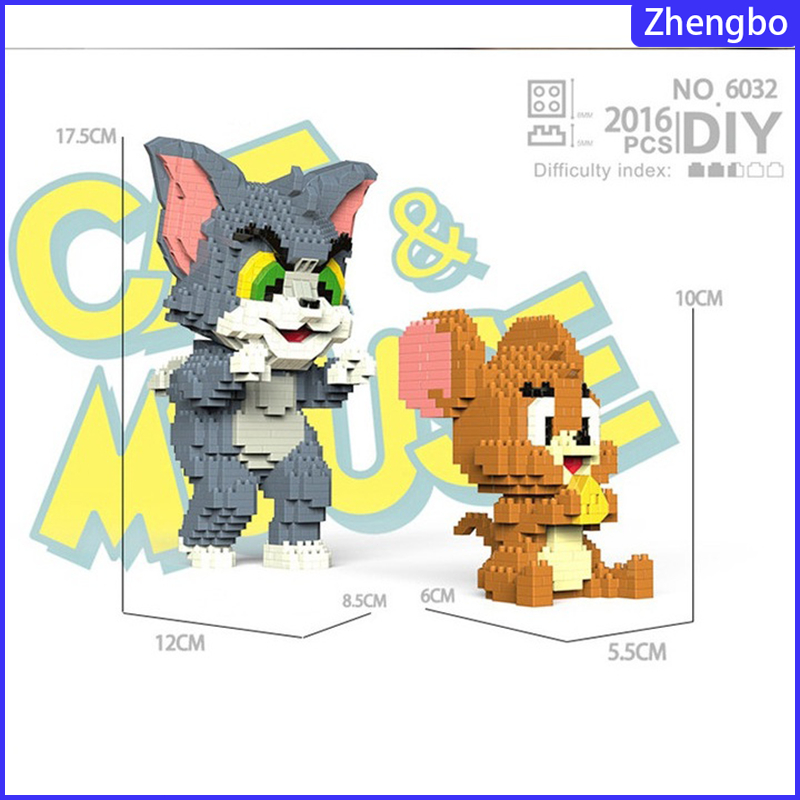 Jual Zhengbo Mainan Anak Perempuan DIY karakter kartun Nano Block Mini ...