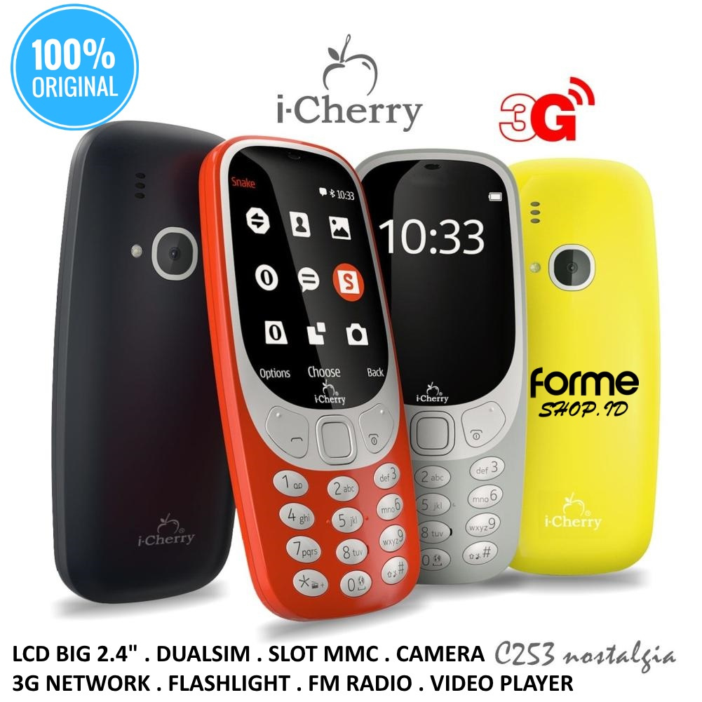 Jual iCherry C253 NETWORK 3G Candybar BIG LCD 2.4 inch CAMERA | Shopee ...