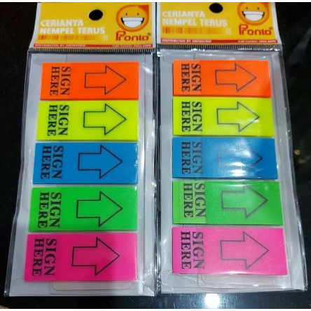 Jual SIGN HERE PRONTO | Sticky Note Sign Here | Penanda Halaman Dokumen ...