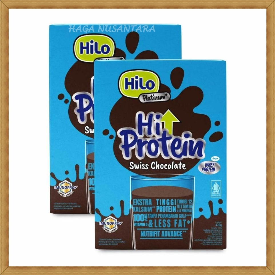 Jual Twin Pack (2 box) - HiLo Platinum Hi Protein Swiss Chocolate 420 ...