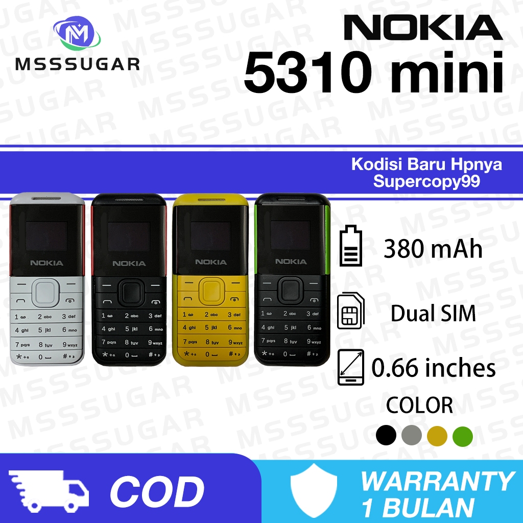 Jual HP New Nokia 5310 Mini Handphone DUAL SIM Bisa Bahasa Indonesia ...
